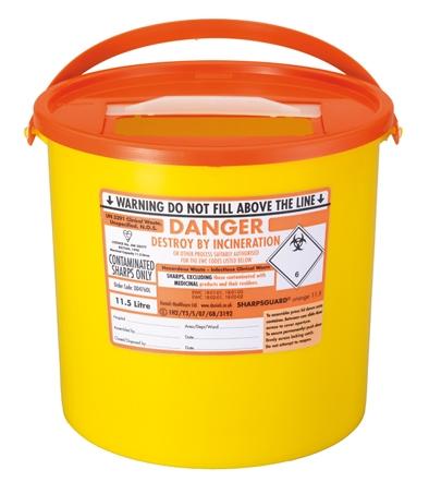 Sharps Unit - Orange Lid - 11.5ltr - B Hygienic - For All Your Washroom ...